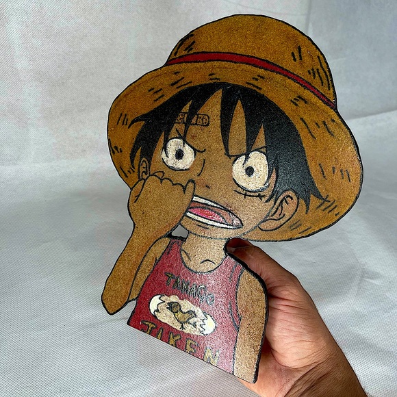 AM Arts | Art | One Piece Young Luffy Standing Wood Cutout Handcrafted ...